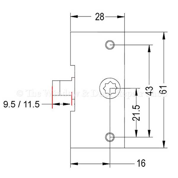 Saracen Roller Latch Shootbolt Gearbox Upvc Window Lock - JCP Hardware